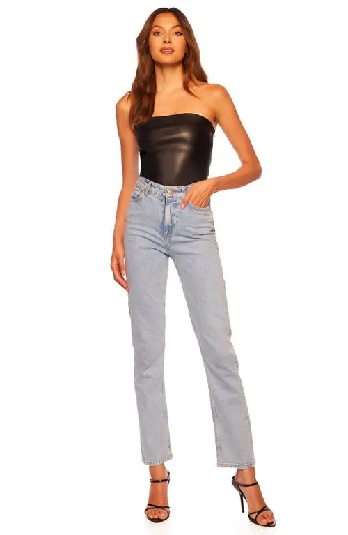 Susana Monaco Faux Leather Tube Top