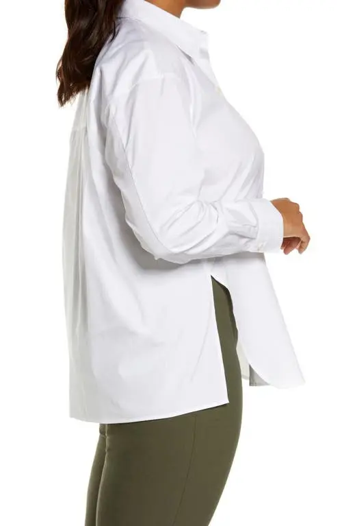 Vince Cotton Poplin Button-up Shirt - Optic White