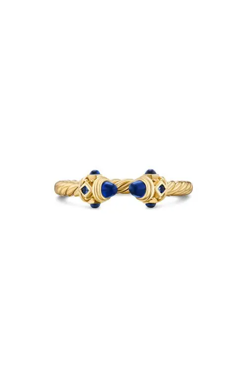 David Yurman Renaissance Ring In 18k Gold With Gemstones And Diamonds - Light Blue Sapphire