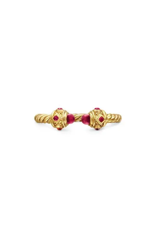 David Yurman Renaissance Ring In 18k Gold With Gemstones And Diamonds - Ruby