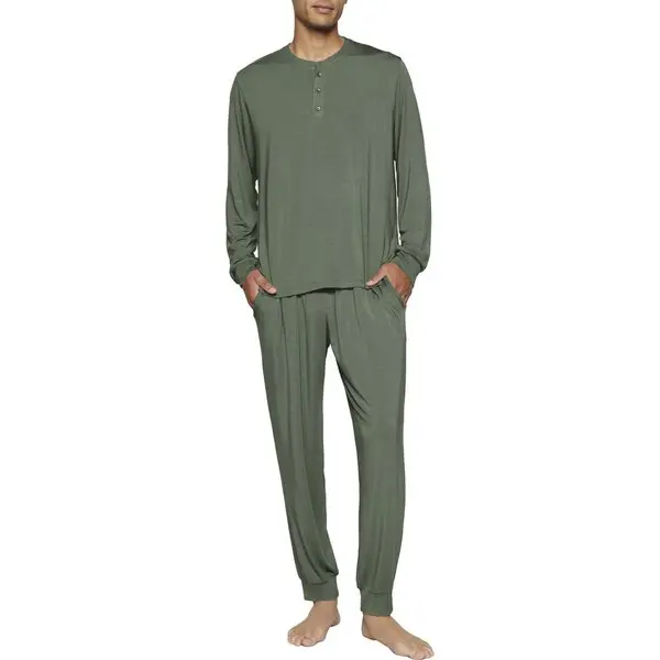 Eberjey Henry Jersey Pajamas - Desert Sage