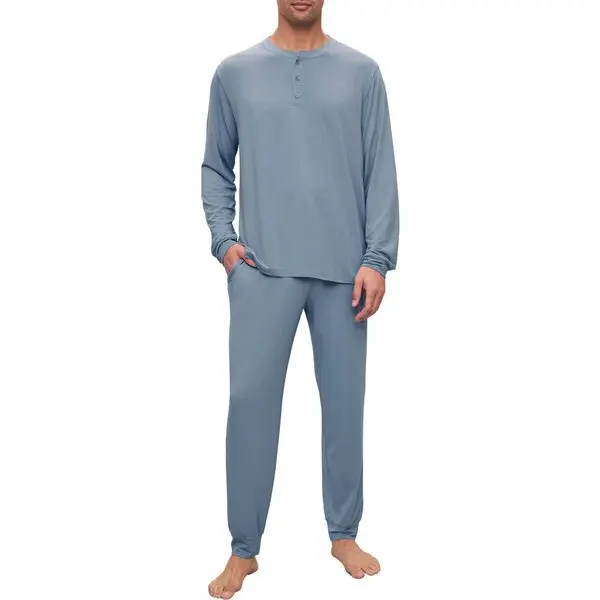 Eberjey Henry Jersey Pajamas - Faded Denim