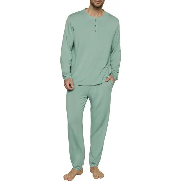 Eberjey Henry Jersey Pajamas - Seagrass