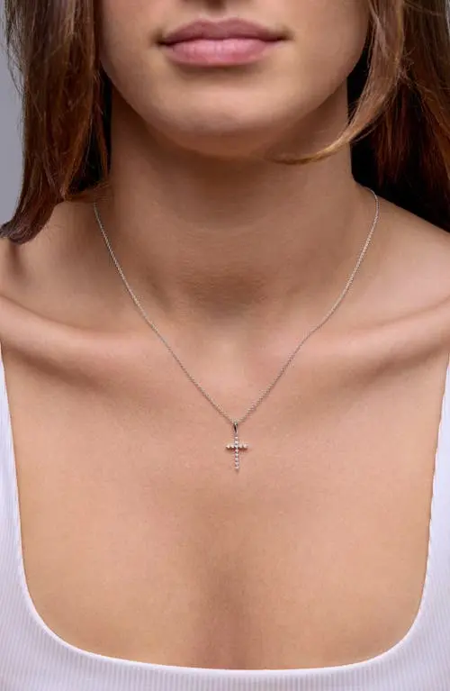 Bony Levy Diamond Cross Pendant Necklace - White Gold
