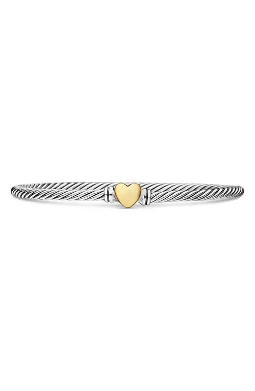 David Yurman Cable Collectibles Heart Bracelet - Two Tone