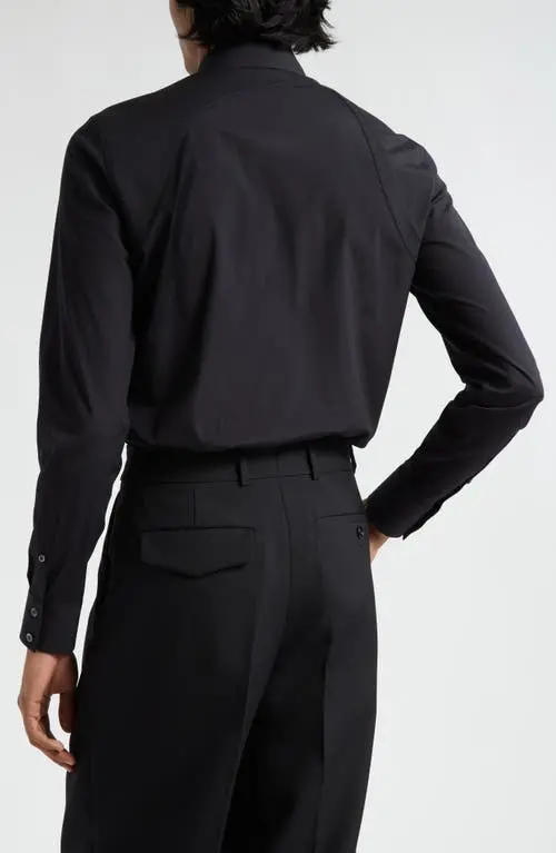 Alexander McQueen Alexander Harness Stretch Poplin Button-up Shirt - Black