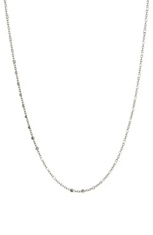 Bony Levy 14k Gold Beaded Chain Necklace - White Gold