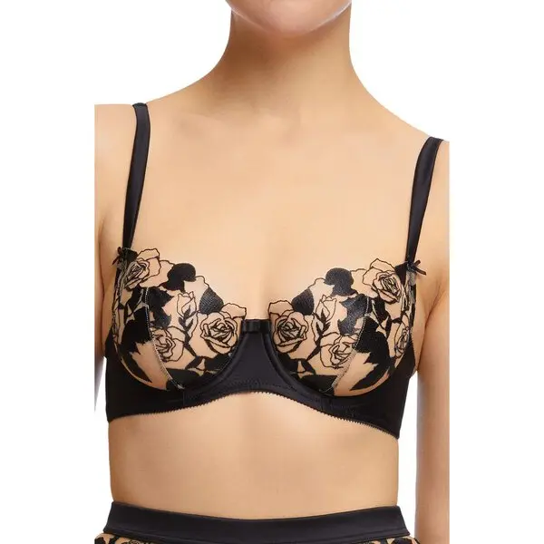 DITA VON TEESE Rosabelle Underwire Balconette Bra - Black