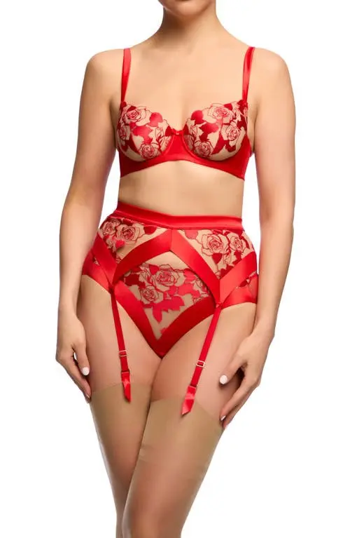DITA VON TEESE Rosabelle Underwire Balconette Bra - Flame