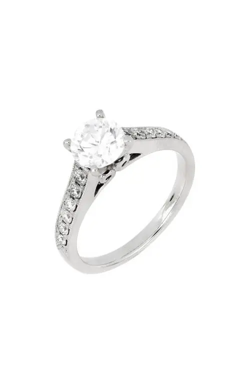 Bony Levy Milgrain Edge Ring Setting - White Gold