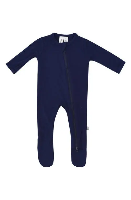 KYTE BABY Zip-up Footie - Navy