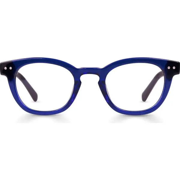Eyebobs Waylaid 45mm Round Reading Glasses - Midnight Blue Crystal