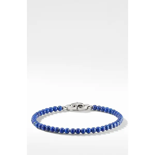 David Yurman Spiritual Beads Bracelet With Lapis - Silver/lapis