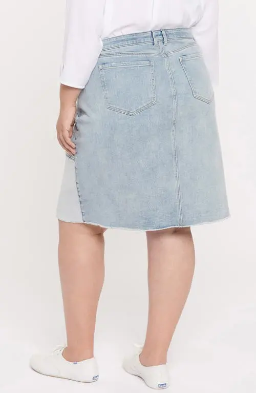NYDJ Frayed Denim Pencil Skirt