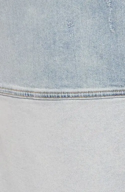 NYDJ Frayed Denim Pencil Skirt