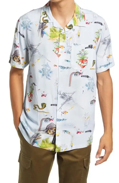 VANS Gallery Nathan Short Sleeve Button-up Camp Shirt