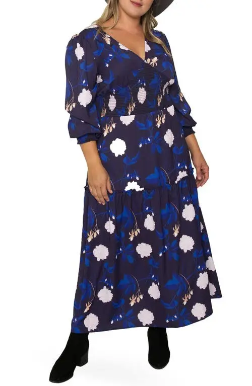 STANDARDS & PRACTICES Floral Smock Waist Maxi Dress - Blooms