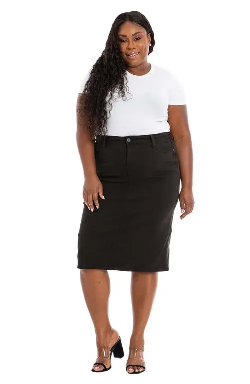 SLINK JEANS Stretch Cotton Denim Skirt