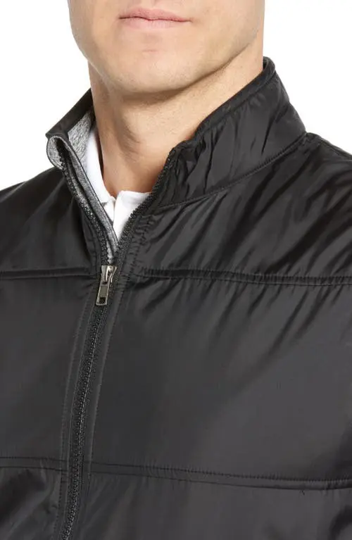 Cutter & Buck Stealth Hybrid Quilted Full Zip Vest - Black