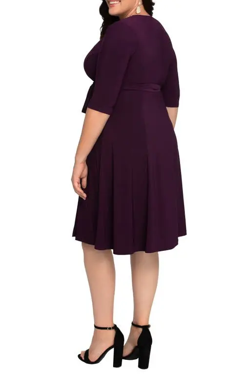 KIYONNA Essential Wrap Dress - Plum Passion