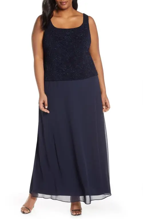 Alex Evenings Mock Two-piece Gown With Jacket