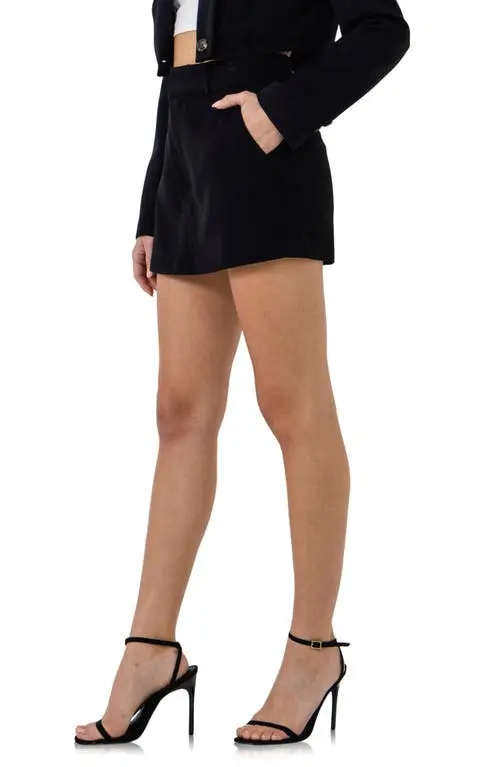GREY LAB Velvet Skort - Black