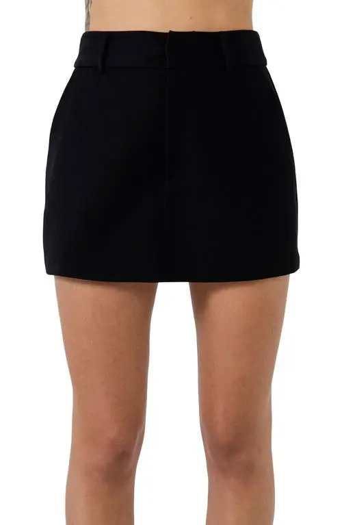 GREY LAB Velvet Skort - Black