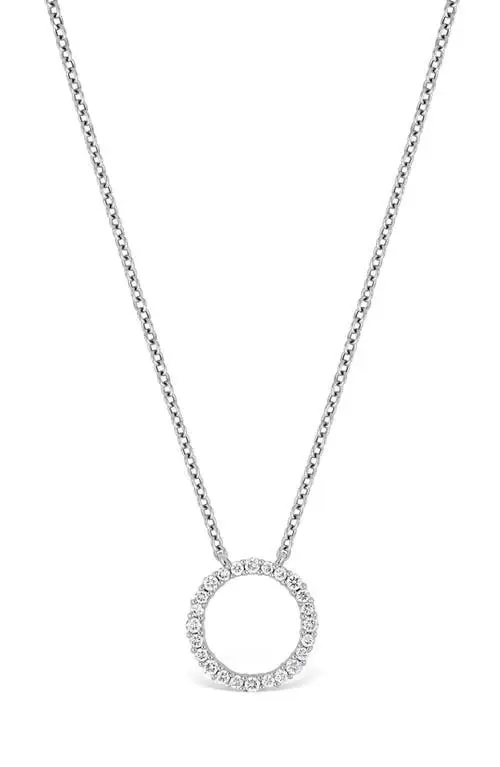 Bony Levy Icons Petite Circle Diamond Pendant Necklace - White Gold