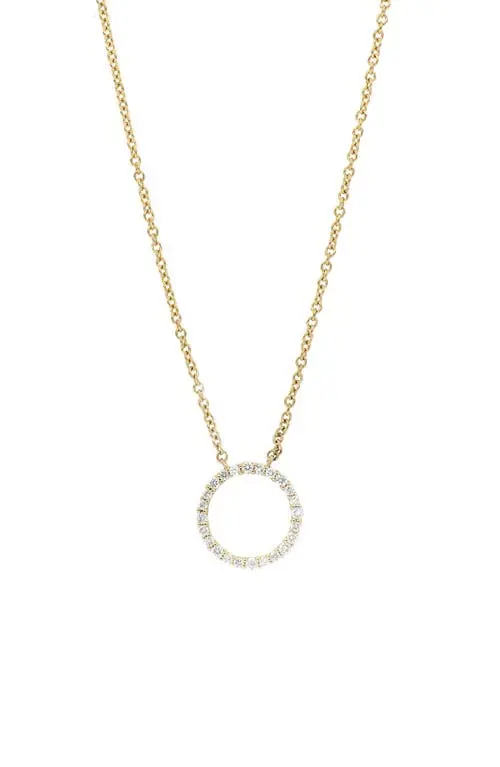 Bony Levy Icons Petite Circle Diamond Pendant Necklace - Yellow Gold