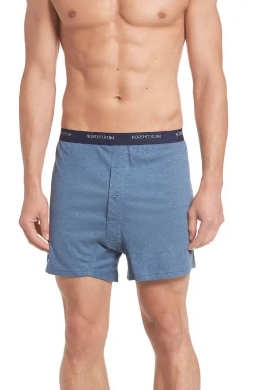 Nordstrom 3-pack Supima® Cotton Boxers - Navy/charcoal/blue