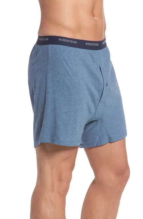 Nordstrom 3-pack Supima® Cotton Boxers - Navy/charcoal/blue