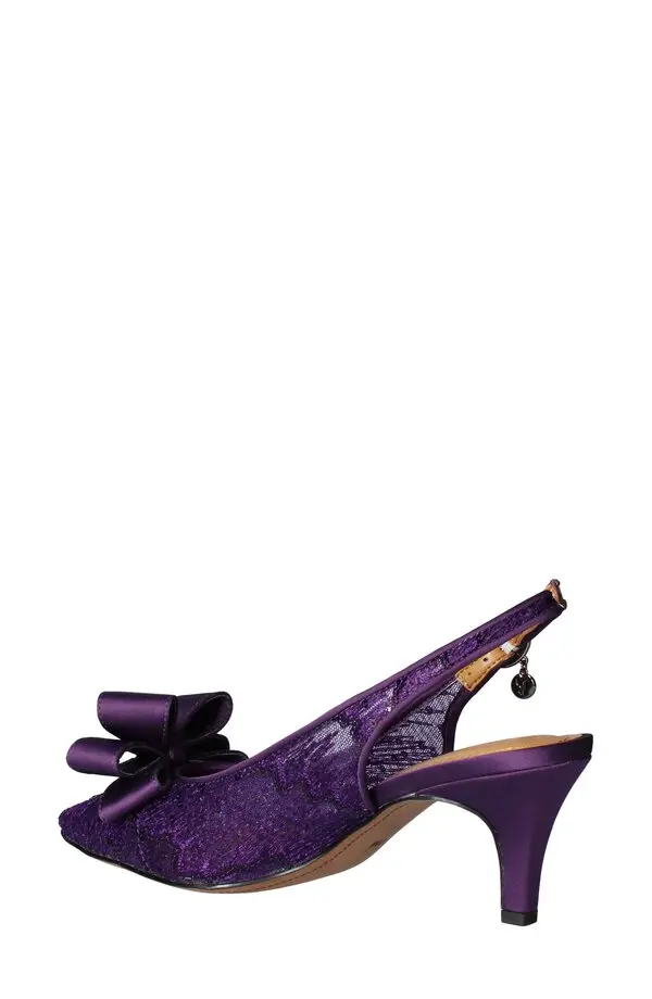 J. Reneé Yazmine Pointed Toe Slingback Pumps - Purple