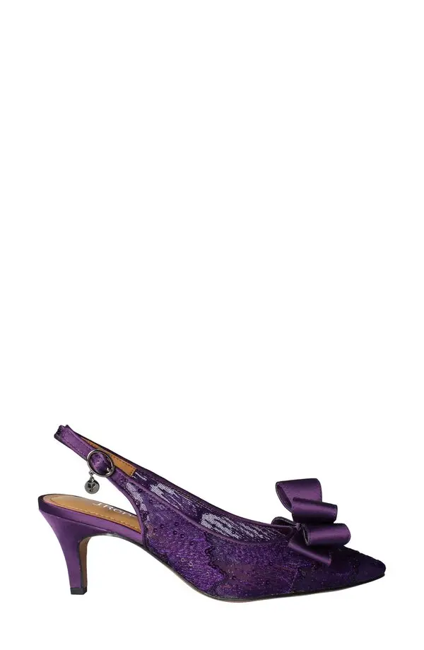 J. Reneé Yazmine Pointed Toe Slingback Pumps - Purple