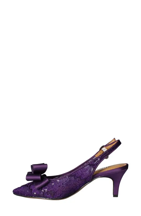 J. Reneé Yazmine Pointed Toe Slingback Pumps - Purple