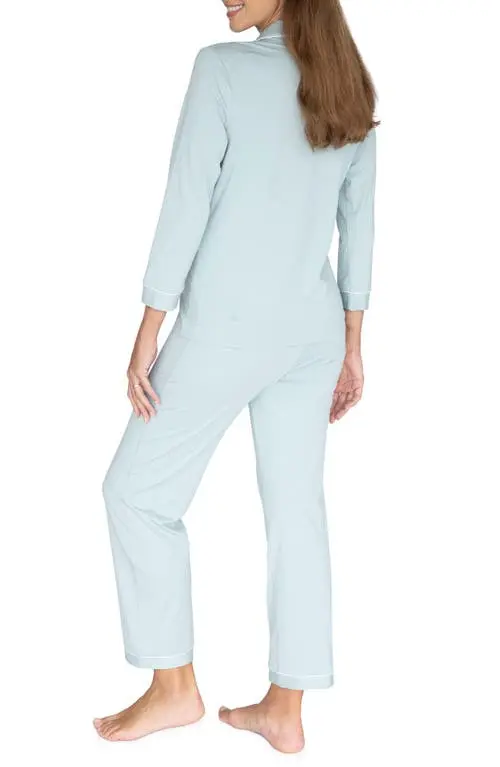 ANGEL MATERNITY Button Front Maternity Pajamas - Sage