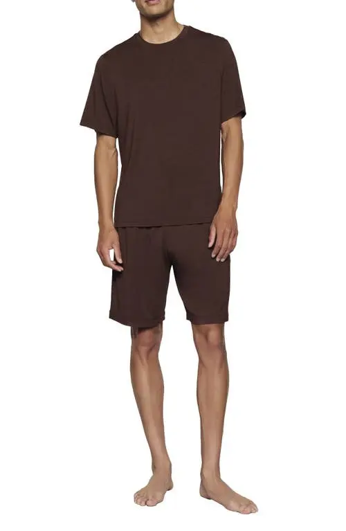 Eberjey Henry Short Pajamas - Chocolate