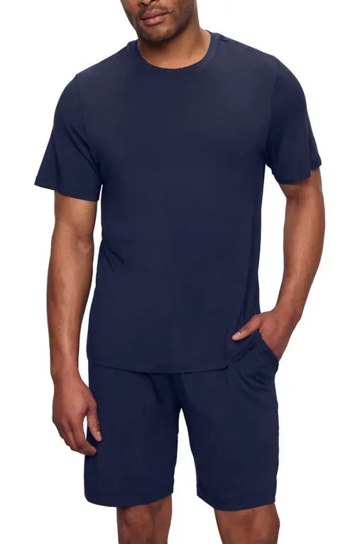 Eberjey Henry Stretch Tencel® Modal Short Pajamas - Navy