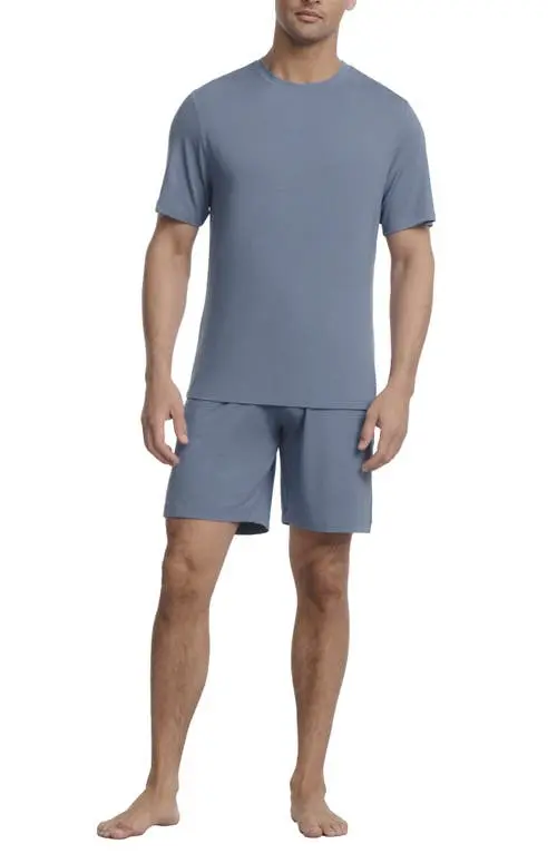 Eberjey Henry Stretch Tencel® Modal Short Pajamas - Slate Blue