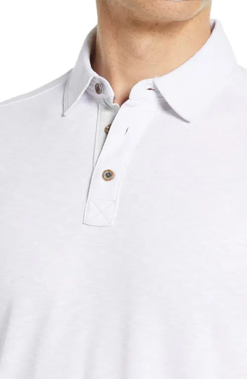 Johnston & Murphy Slub Polo - White