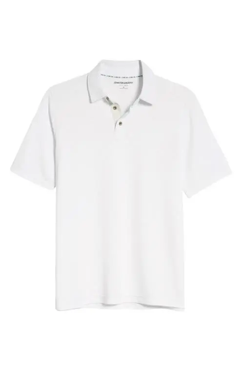 Johnston & Murphy Slub Polo - White
