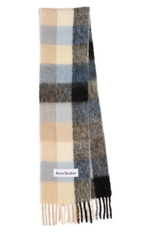 Acne Studios Vally Plaid Alpaca - Blue/beige/black