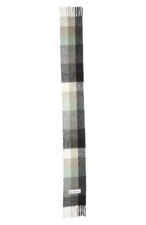 Acne Studios Vally Plaid Alpaca - Green/grey/blackdnu