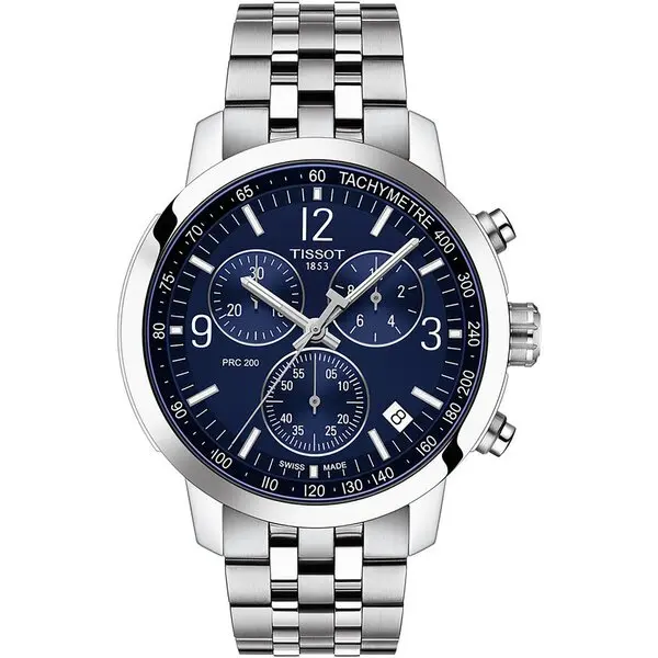 TISSOT Prc 200 Chronograph Bracelet Watch - Silver/blue