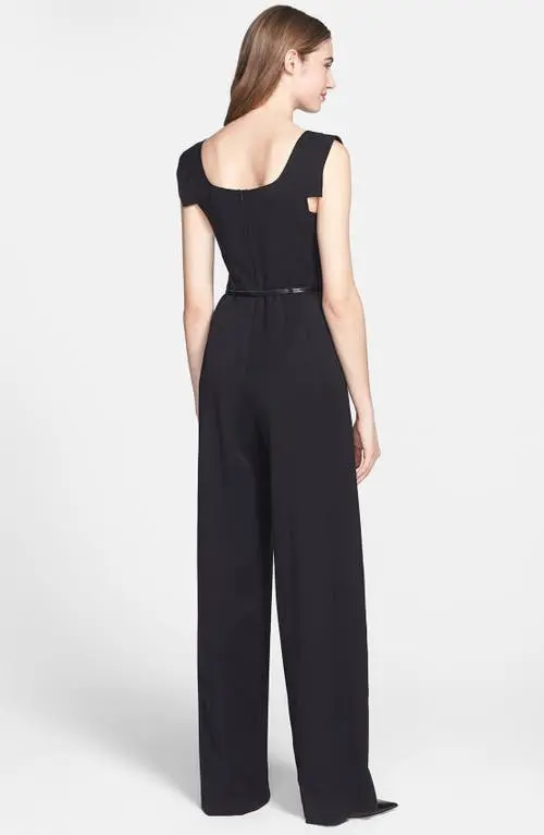 Black Halo Wide-leg Stretch-gabardine Jumpsuit