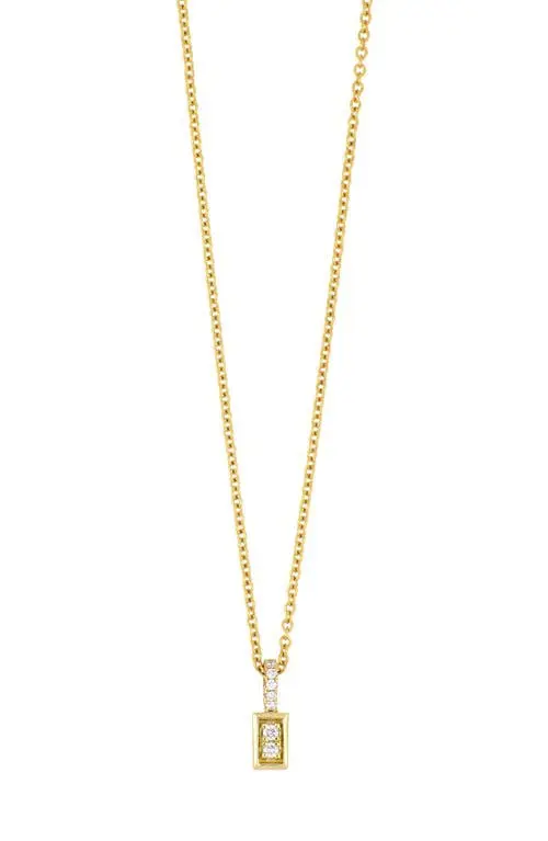 Bony Levy Katherine Diamond Rectangle Pendant Necklace - 18k Yellow Gold