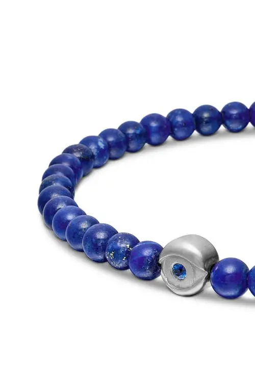David Yurman Evil Eye Beaded Bracelet - Silver