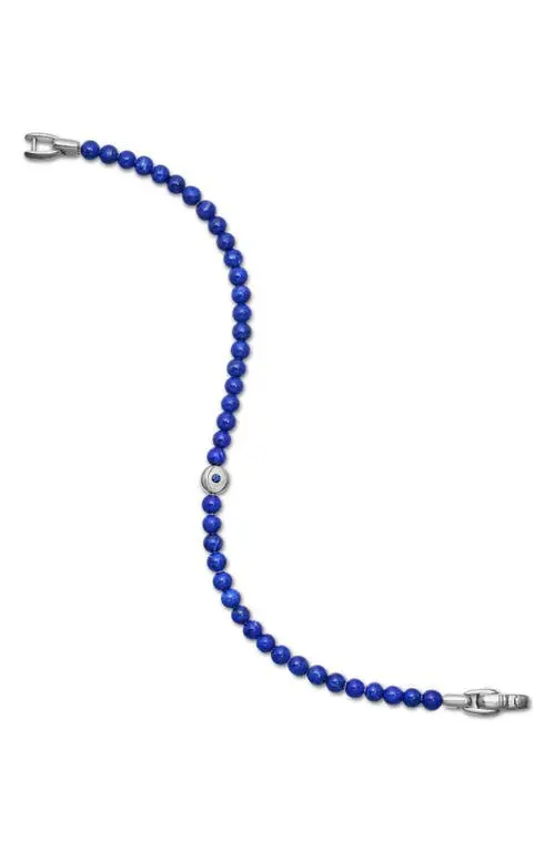 David Yurman Evil Eye Beaded Bracelet - Silver