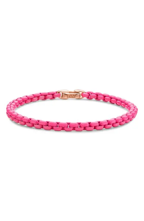 David Yurman Bel Aire Chain Bracelet - Rose Gold/hot Pink