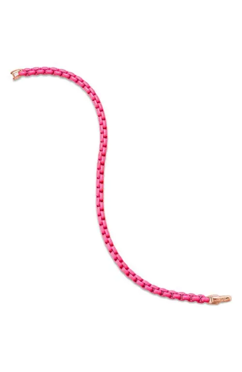 David Yurman Bel Aire Chain Bracelet - Rose Gold/hot Pink