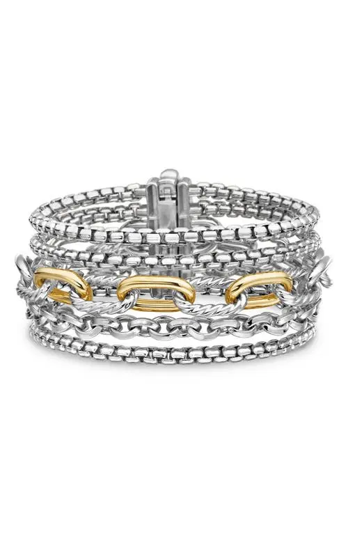 David Yurman Multi-row Chain Bracelet - Silver